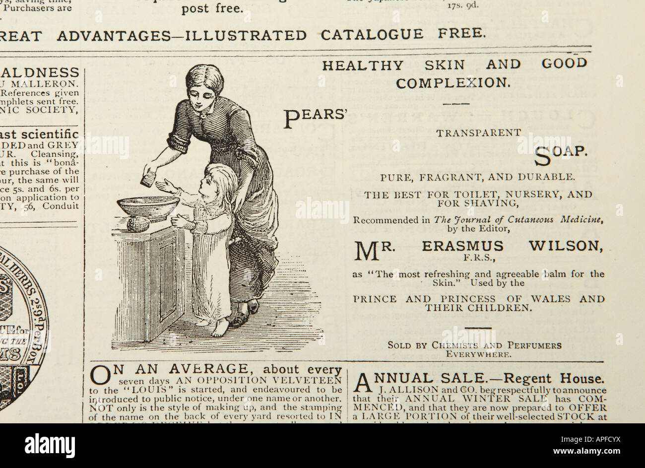 Victorian newspaper advert hi-res stock photography and images - Alamy