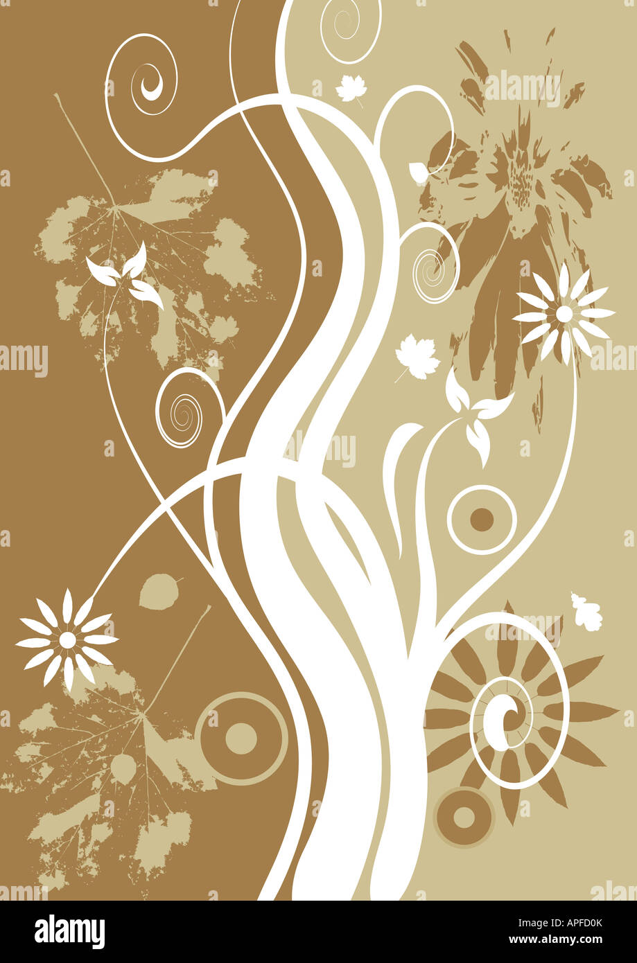 abstract vector floral design Stock Photo - Alamy