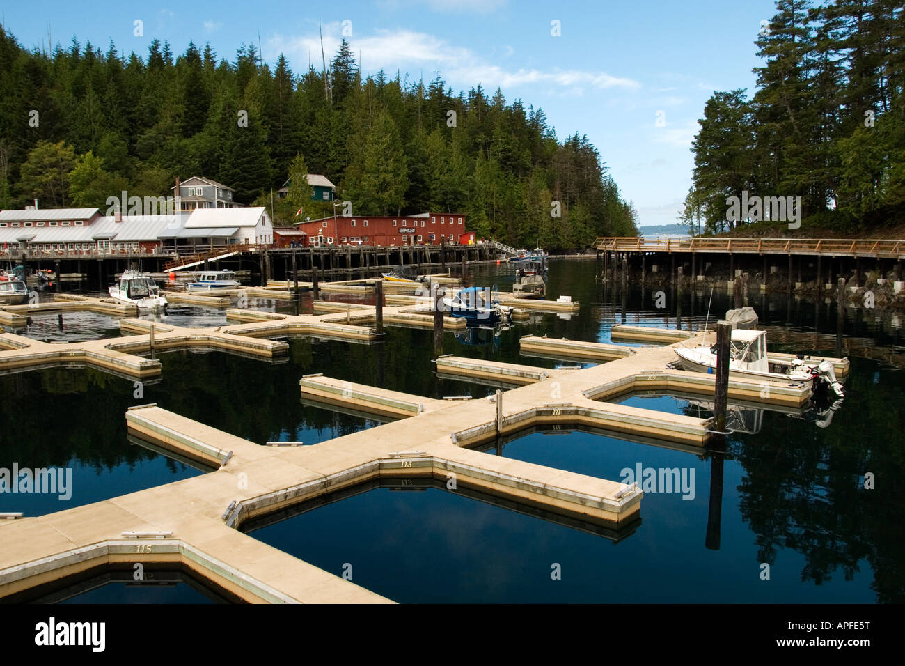 Telegraph Cove, historic fishing village and whale watching centre on ...