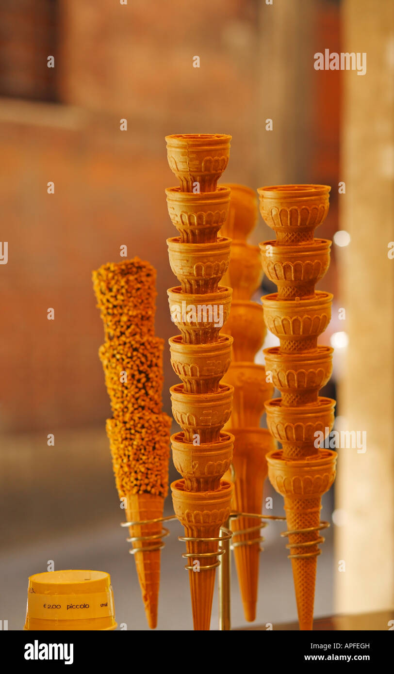 Ice cream cones, Italy Stock Photo - Alamy