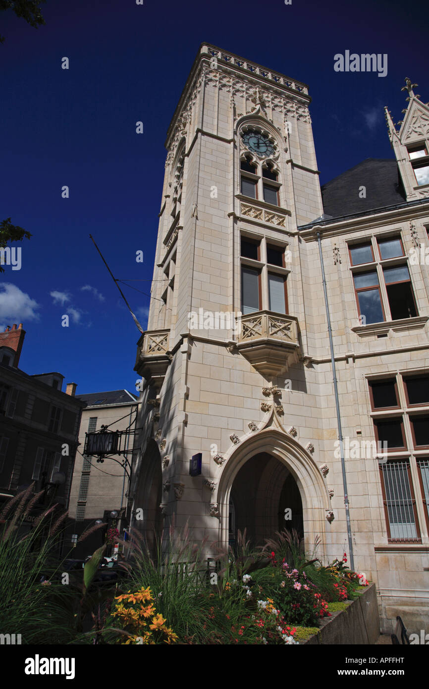 The Neo Gothic Post Office on the Rue Moyenne at Bourges Stock Photo ...