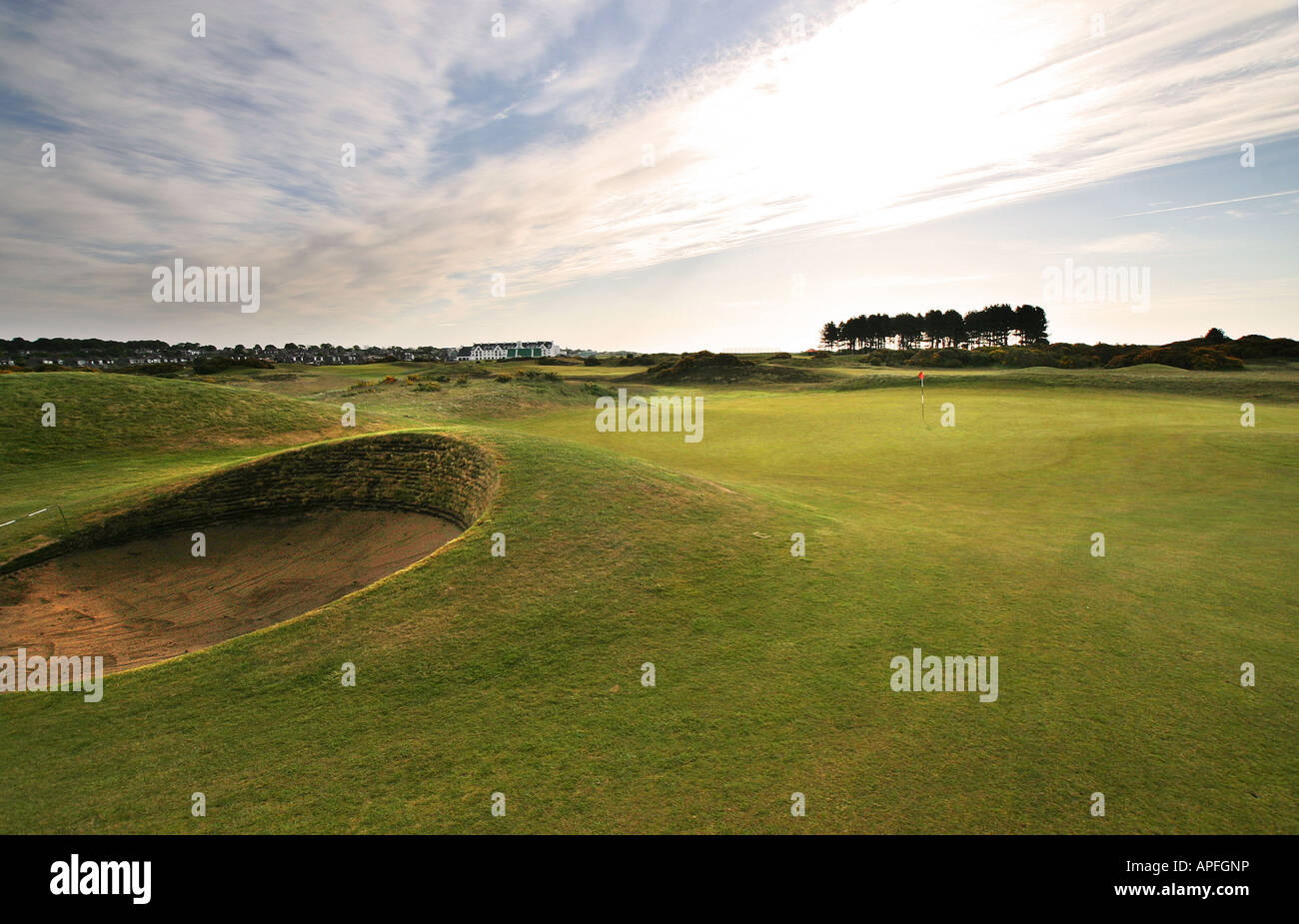 Burnside course 13th hole Carnoustie golf Links scotland Stock Photo ...