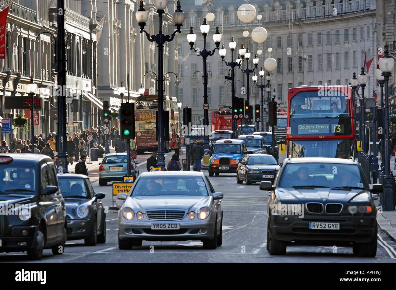 Traffic in Regent Street London 2 Stock Photo - Alamy