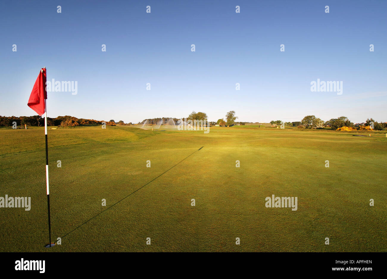 Burnside course 17th hole Carnoustie golf Links scotland Stock Photo ...