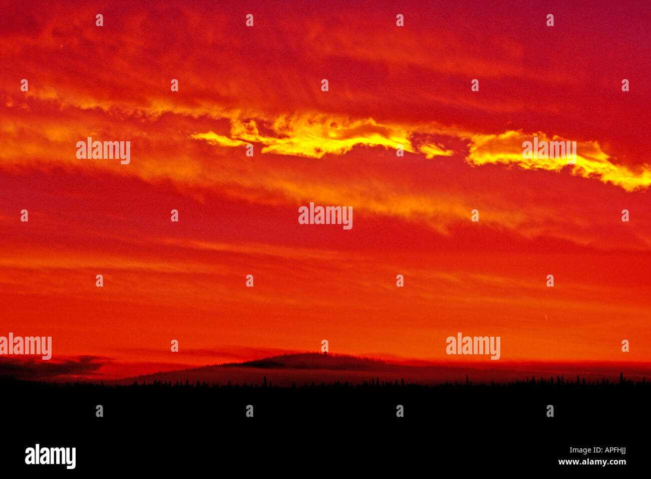 A red sunrise Stock Photo - Alamy