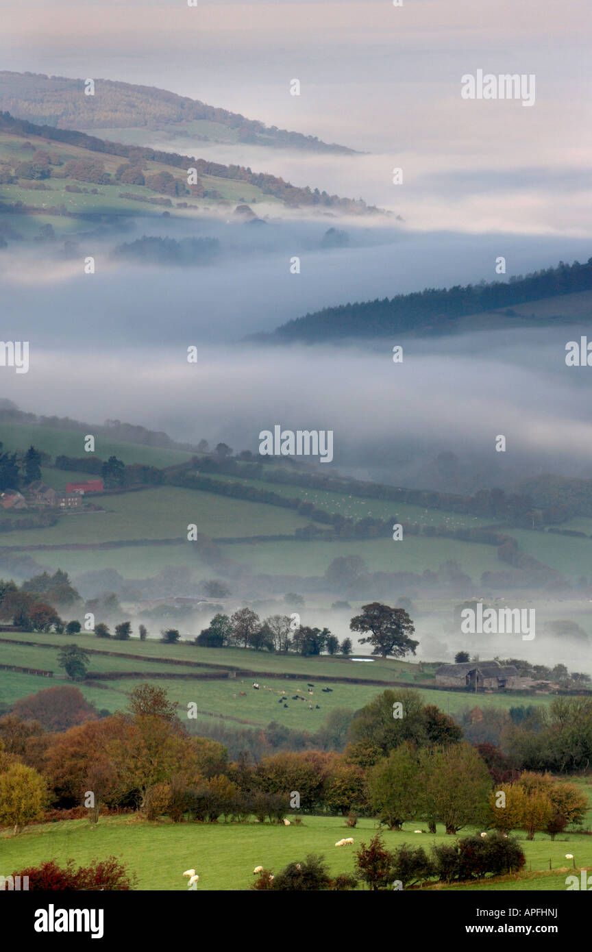 The Black Mountains at sunrise, Powys, Wales, Autumn Stock Photo - Alamy