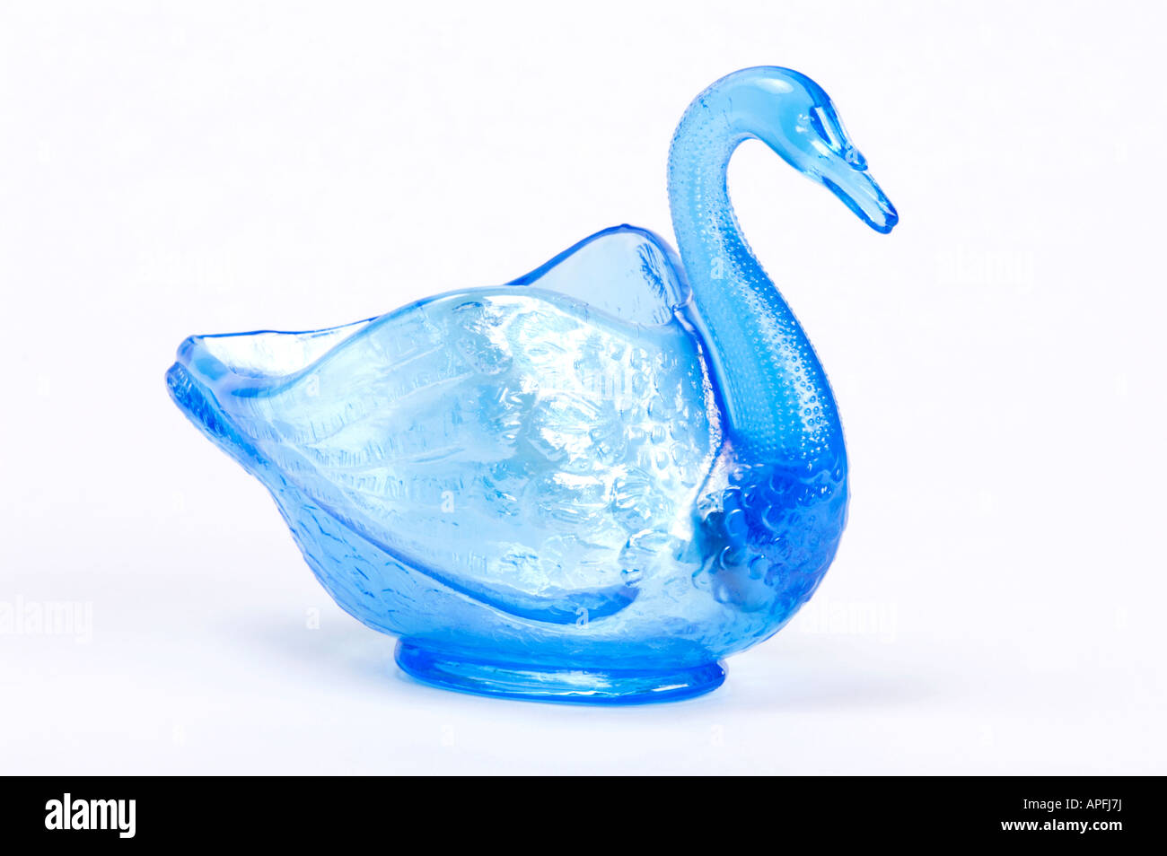 antique blue glass swan Stock Photo - Alamy