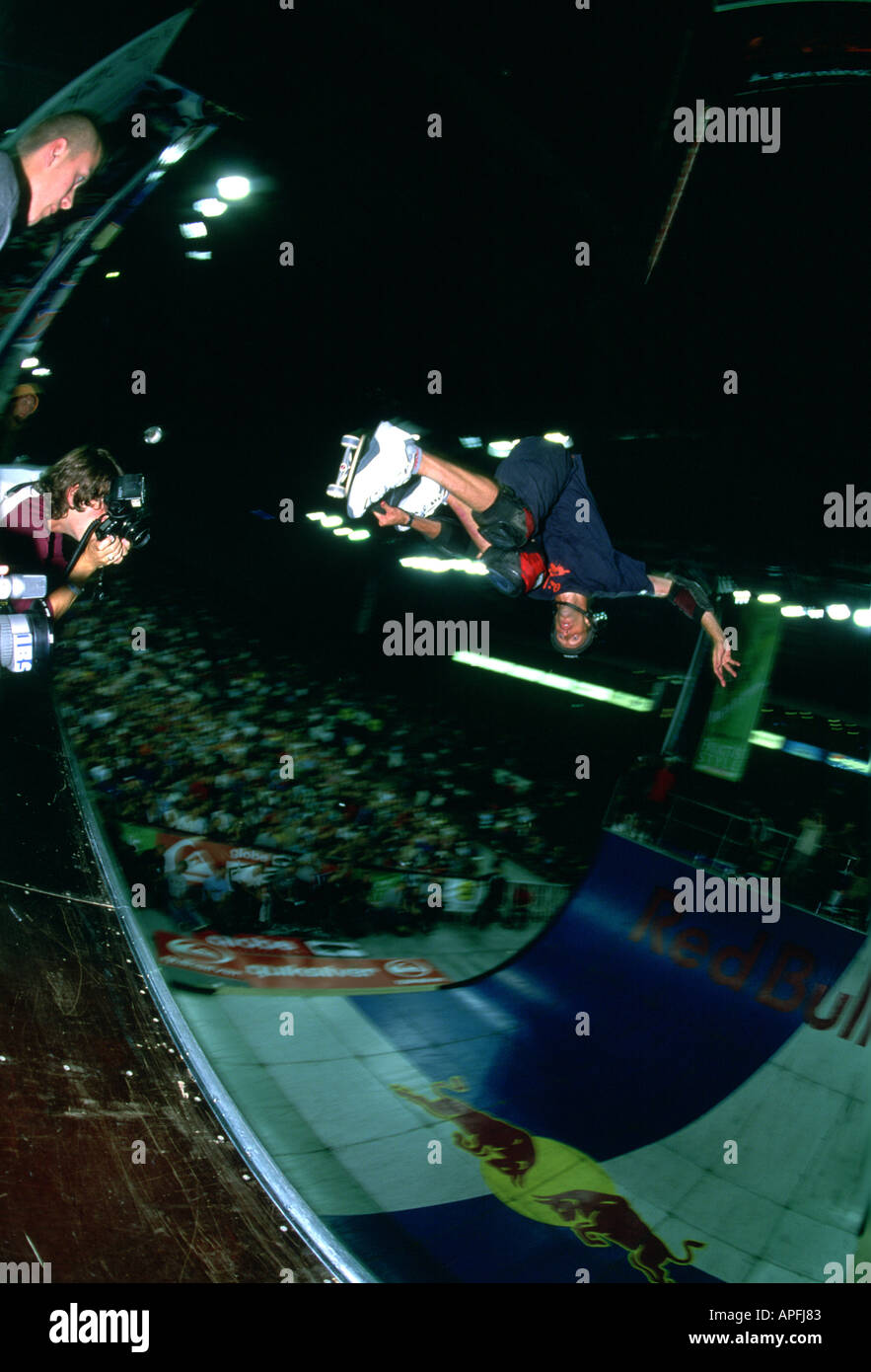INDOOR SKATEBOARDING ACTION Stock Photo - Alamy