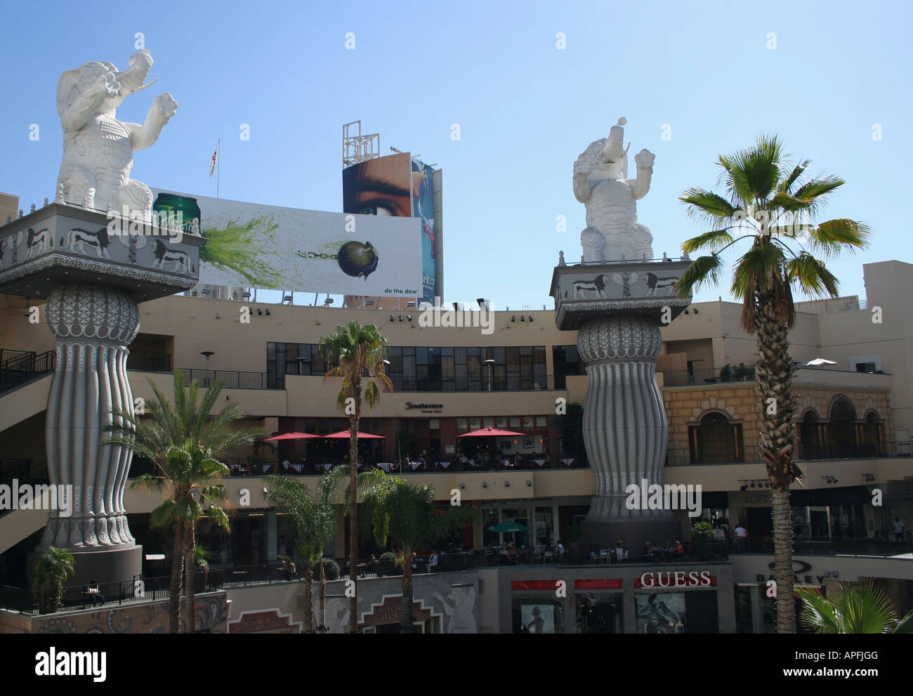 elevated view of Hollywood and Highland Center Los Angeles California ...