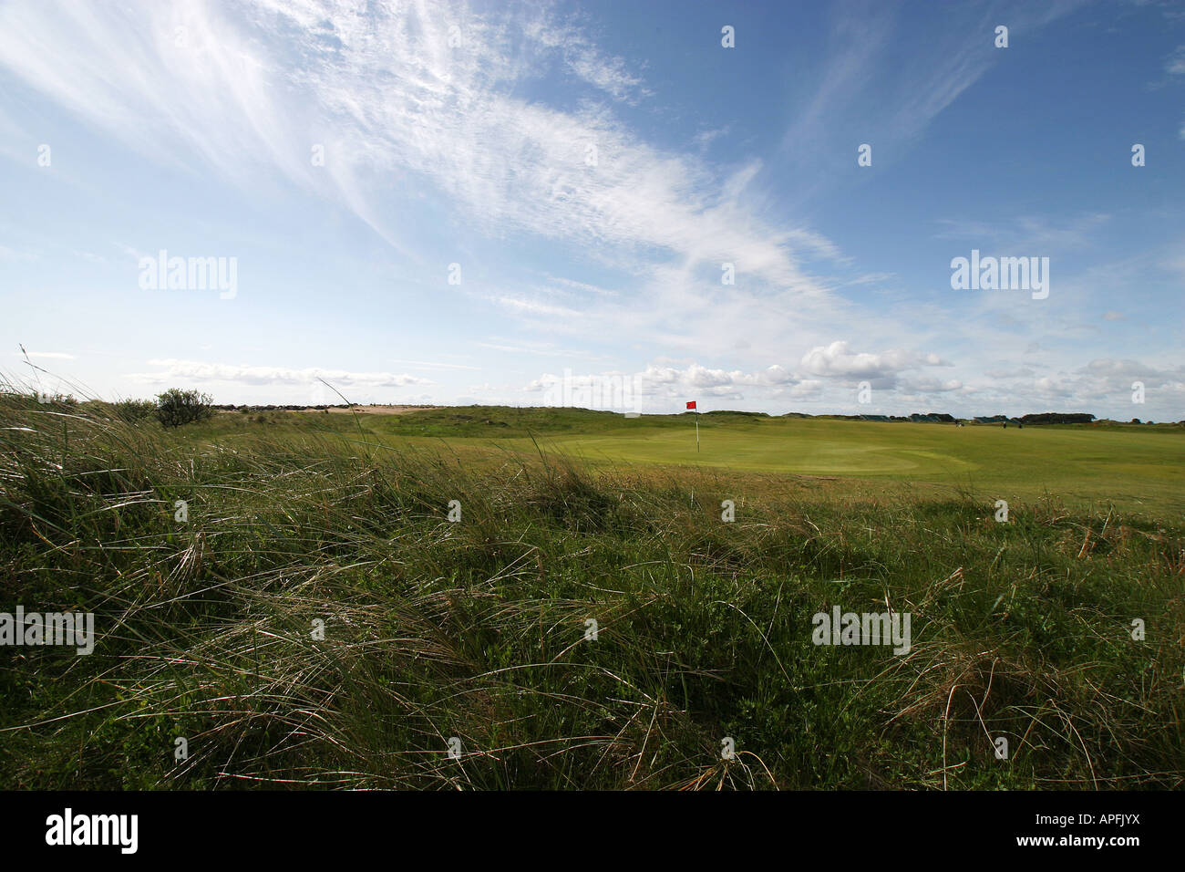 The Buddon Links 18th hole Carnoustie Golf Links Scotland Stock Photo ...