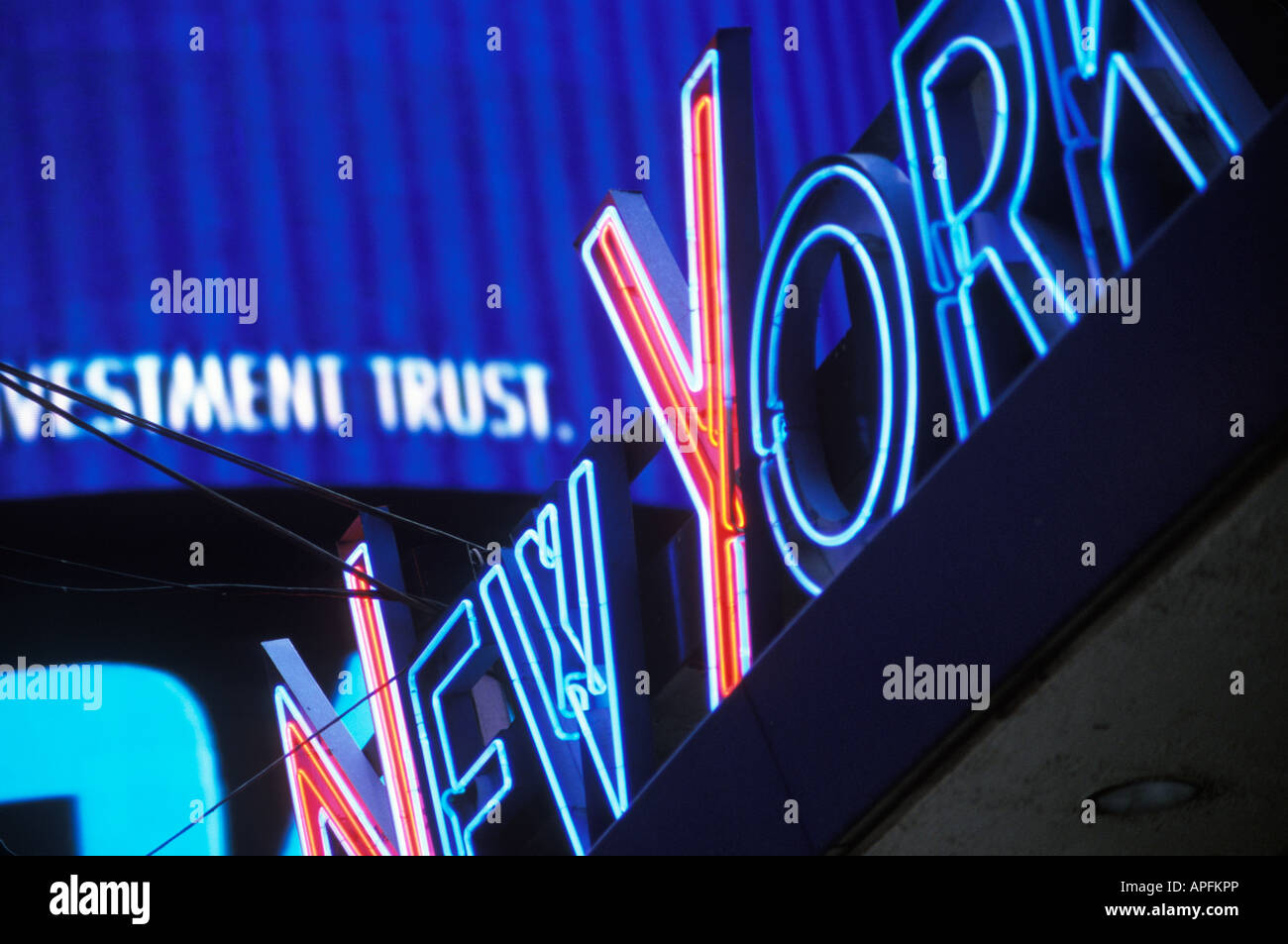 New York Police department neon sign Stock Photo - Alamy