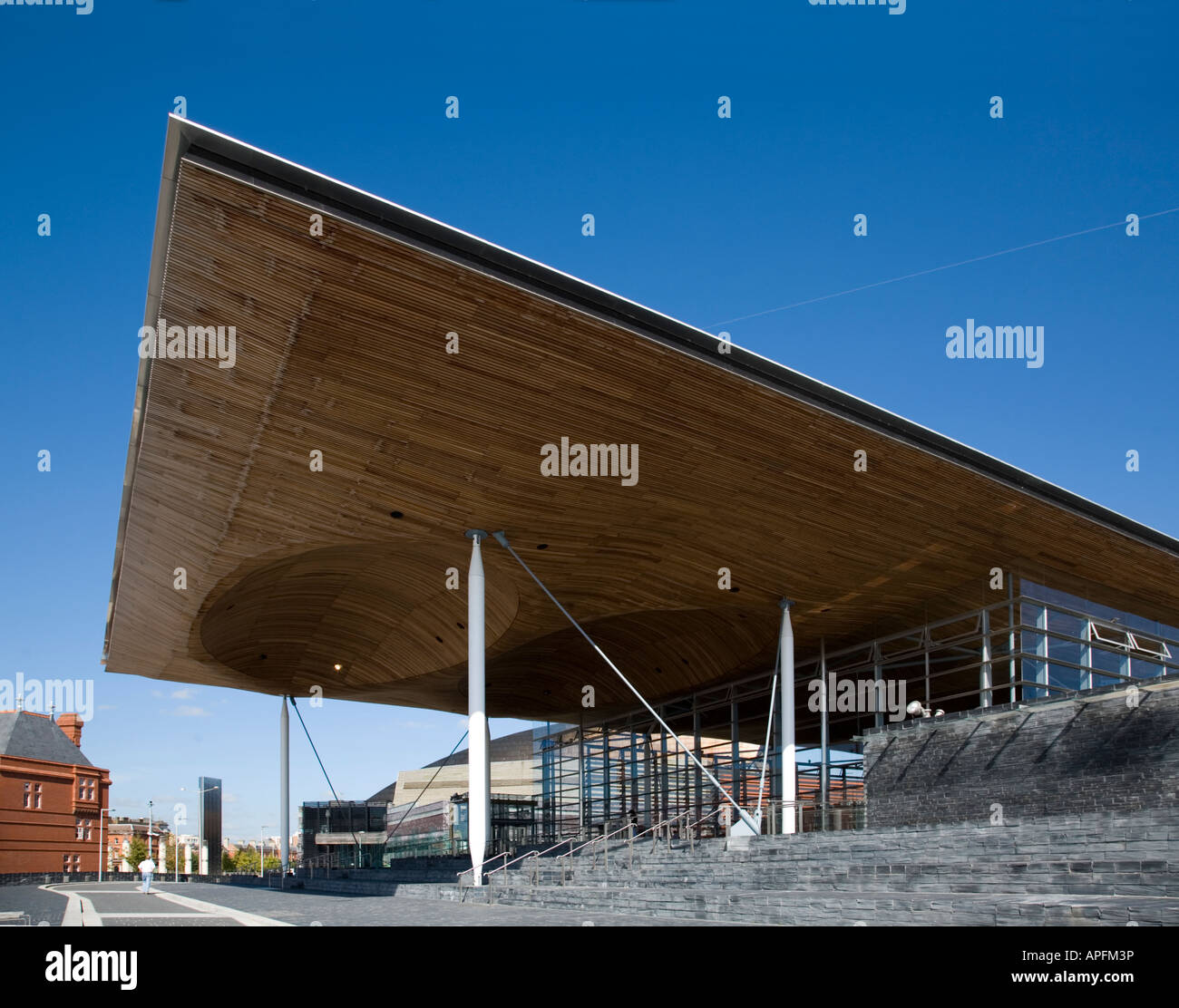 front of the Senedd building of the Welsh Assembly Stock Photo - Alamy