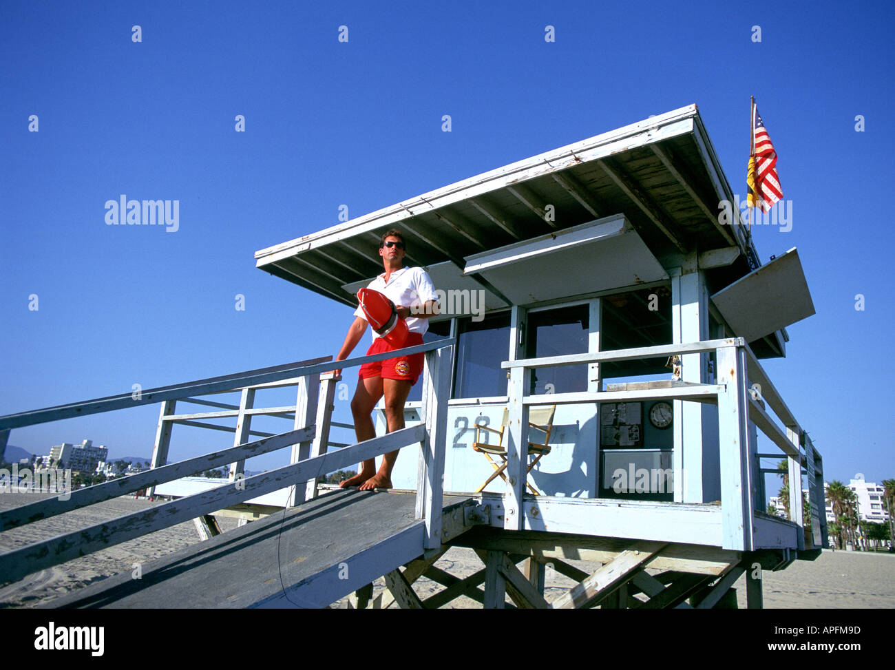 LIFEGUARD ON WATCH VENICE BEACH Stock Photo - Alamy