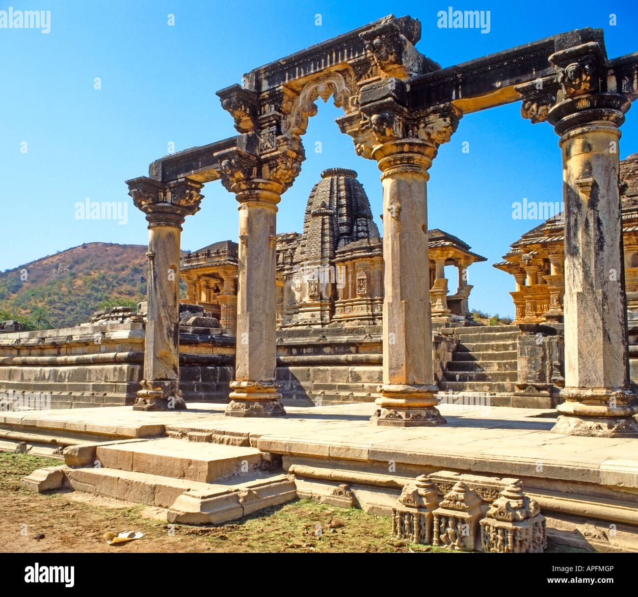 Part of the Sas Bahu Temple complex at Nagada, near Udaipur, Rajasthan ...