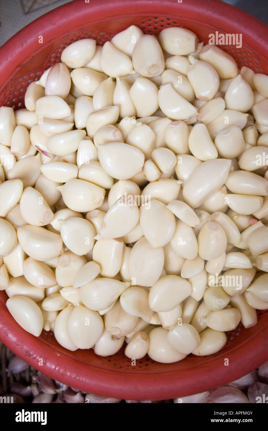Garlic Display Phnom Penh Cambodia Stock Photo - Alamy
