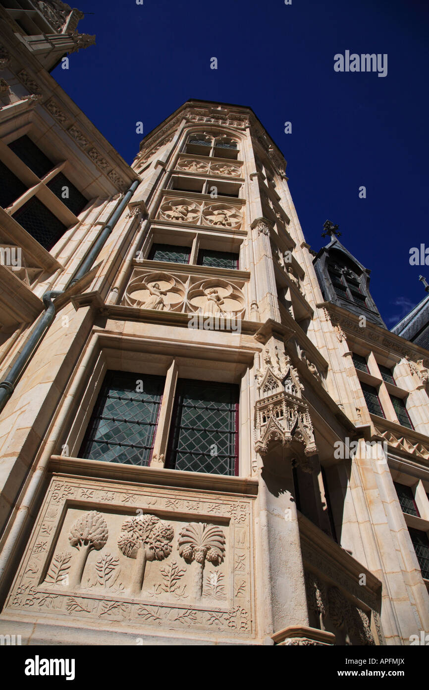 The Octagonal Staircase Tower in the Central Courtyard of the Jacques ...
