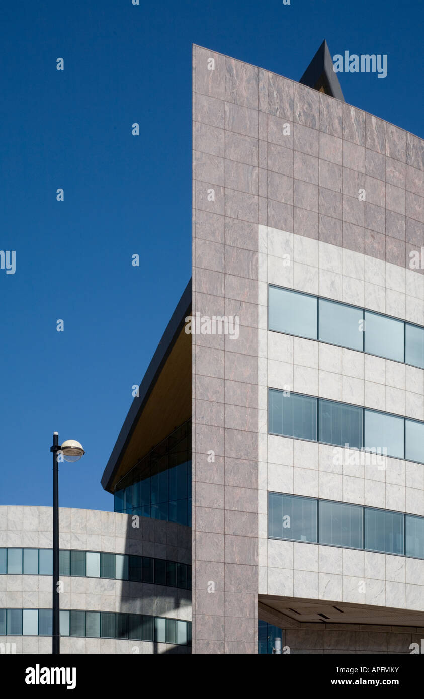 Atradius Building in Cardiff Bay, Wales showing the stark angular ...