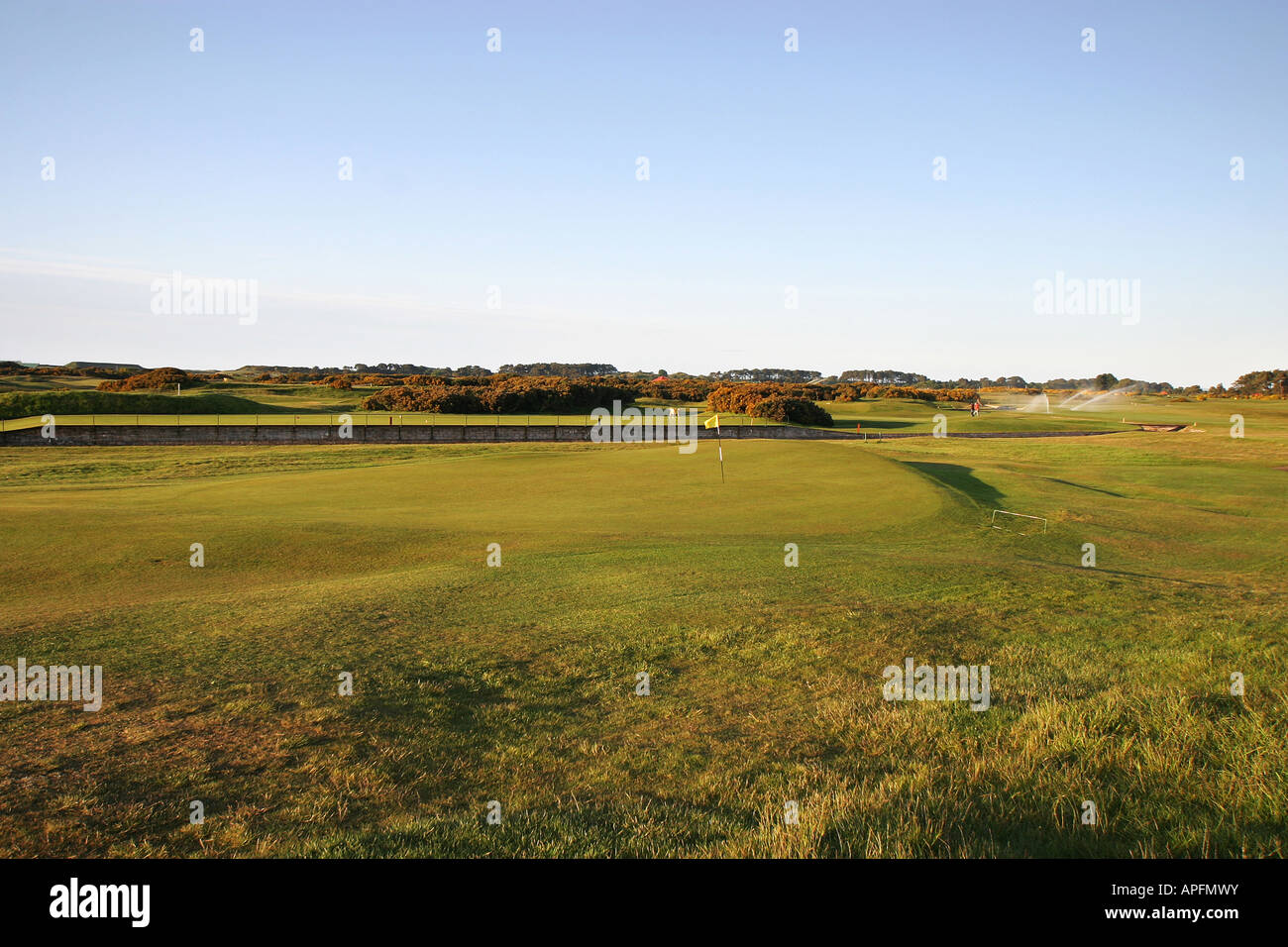 Burnside course 1st hole Carnoustie golf Links scotland Stock Photo - Alamy