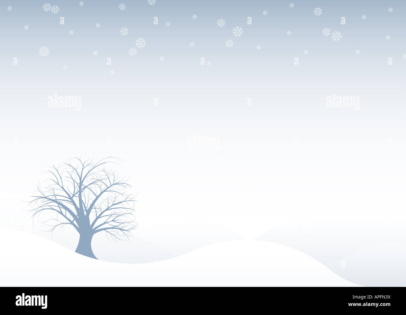 beautiful abstract vector winter tree design Stock Photo - Alamy