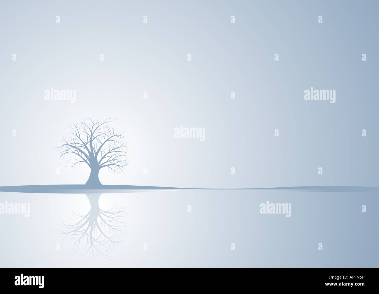 beautiful abstract vector winter tree design Stock Photo - Alamy
