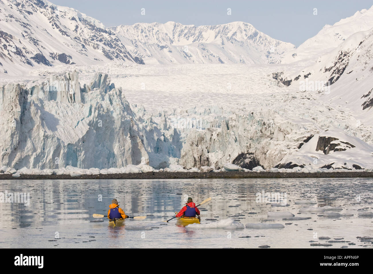 alaska prince william sound barry arm of port wells seak kayakers ...