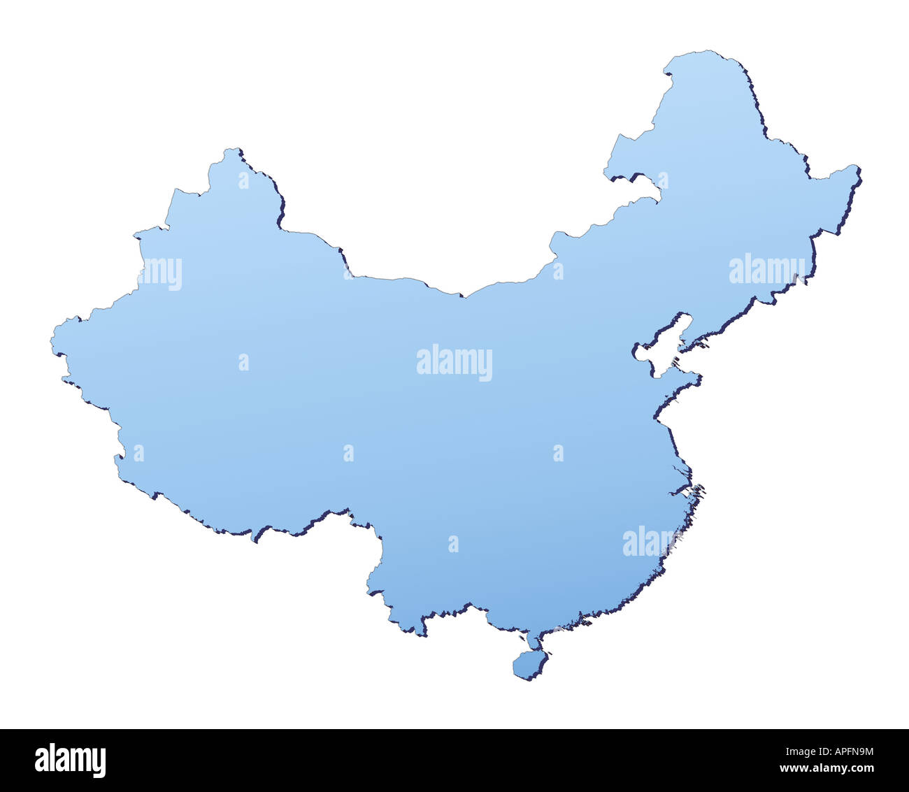 China map Cut Out Stock Images & Pictures - Alamy