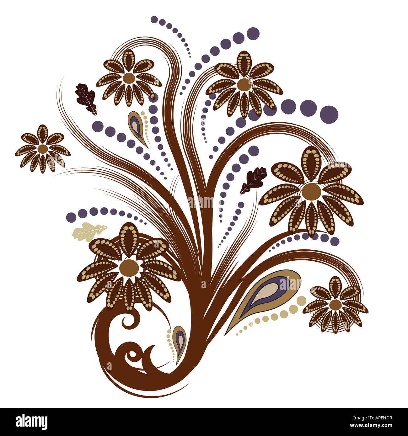 abstract vector floral design Stock Photo - Alamy