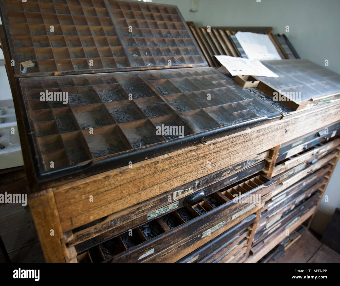 Typesetter trays hi-res stock photography and images - Alamy