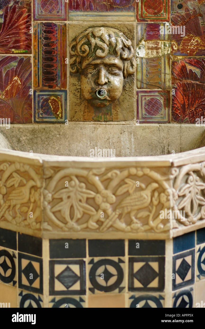 Detail of the drinking water fountain, Montecatini Terme, Tuscany ...