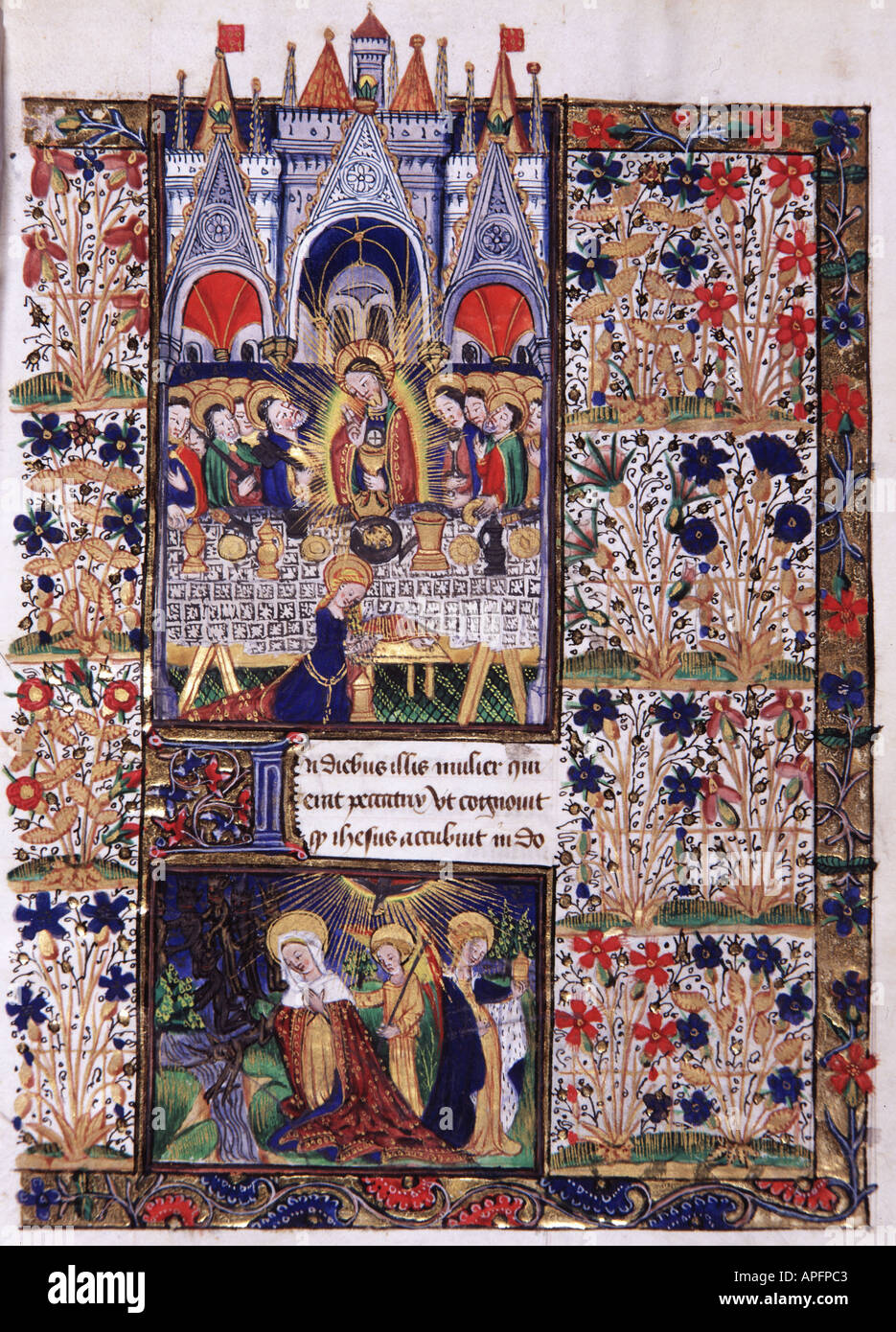 Manuscript of the Hours of Rohan Montauban The Last Supper and the holy ...