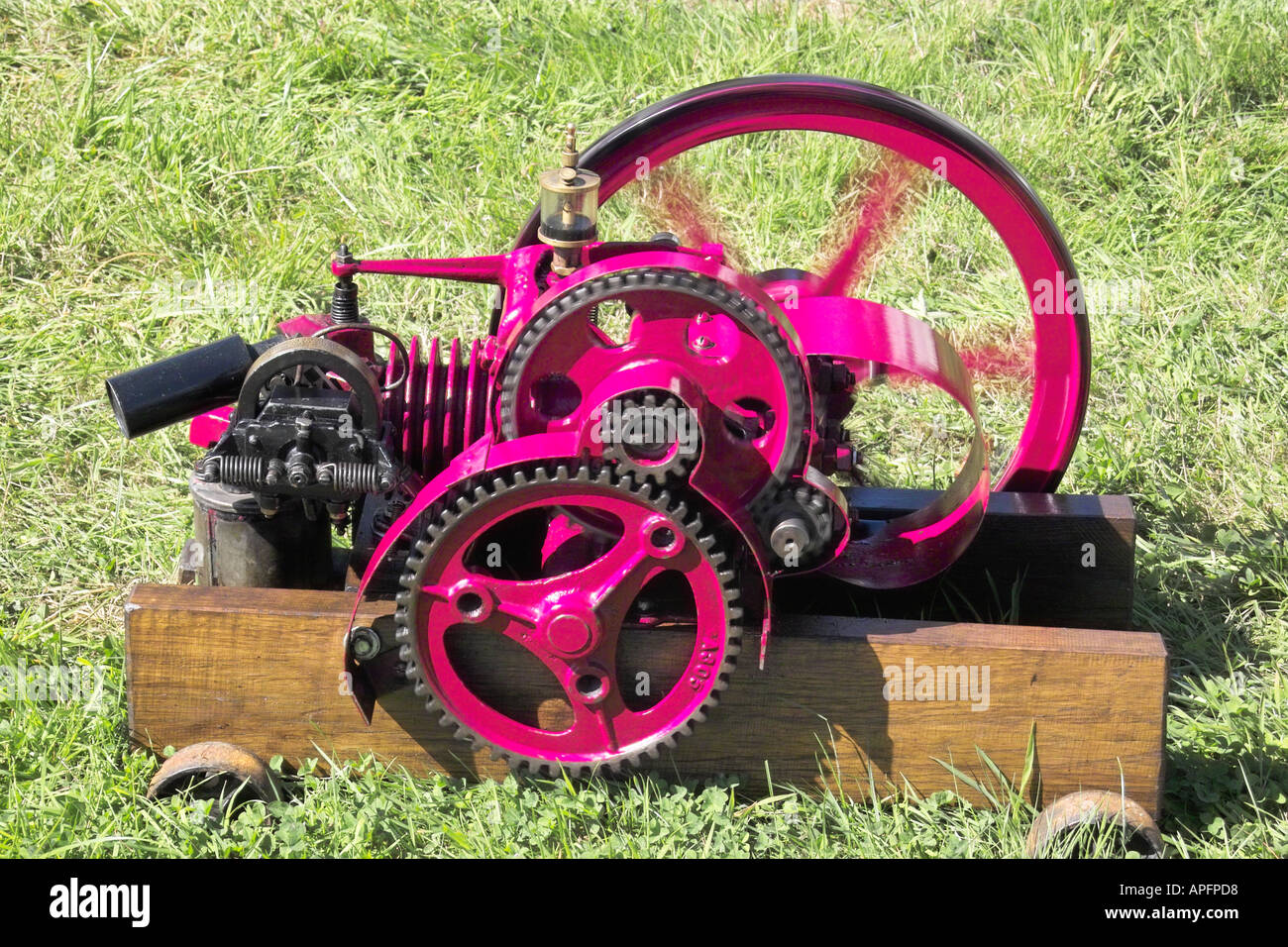 A small steam-driven engine Stock Photo - Alamy