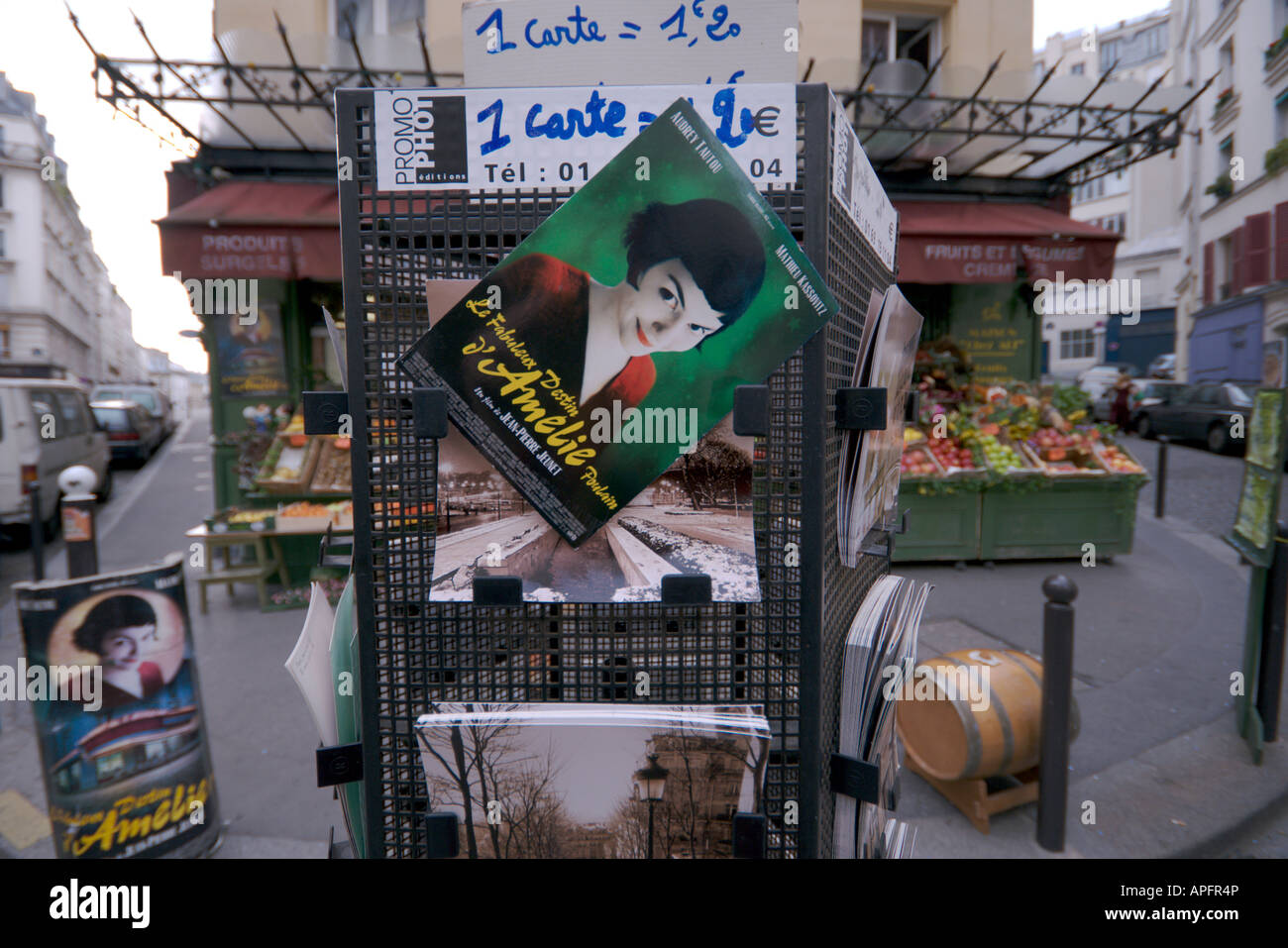 Au marche de la butte grocery store location in Amelie Stock Photo - Alamy