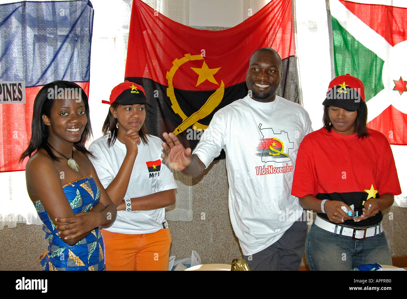 Angolan students celebrating their culture in South Africa Stock Photo ...