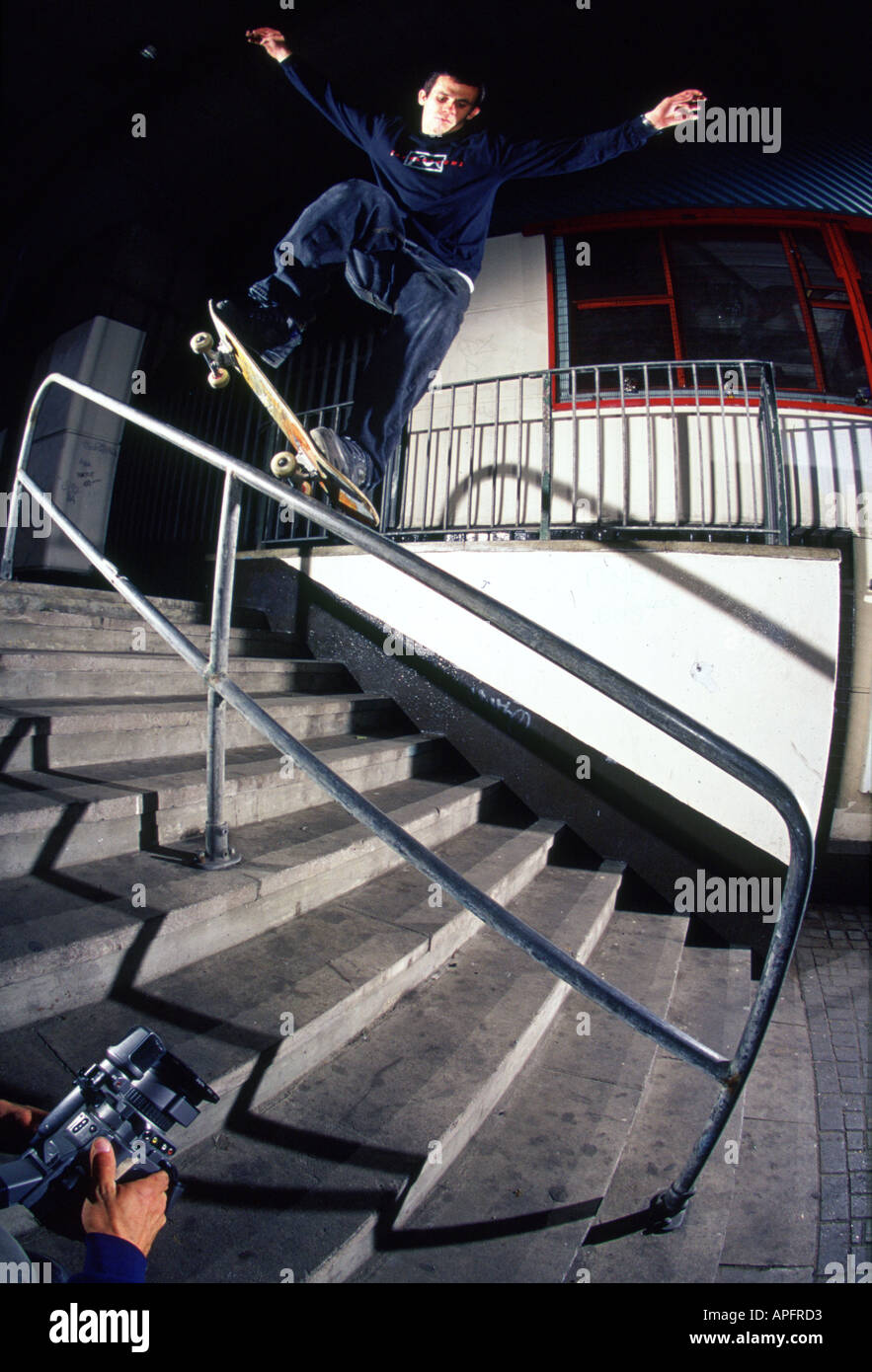 Skateboarding rail hi-res stock photography and images - Alamy