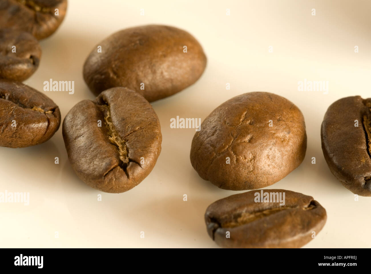 Closeup background coffee beans Cut Out Stock Images & Pictures - Alamy