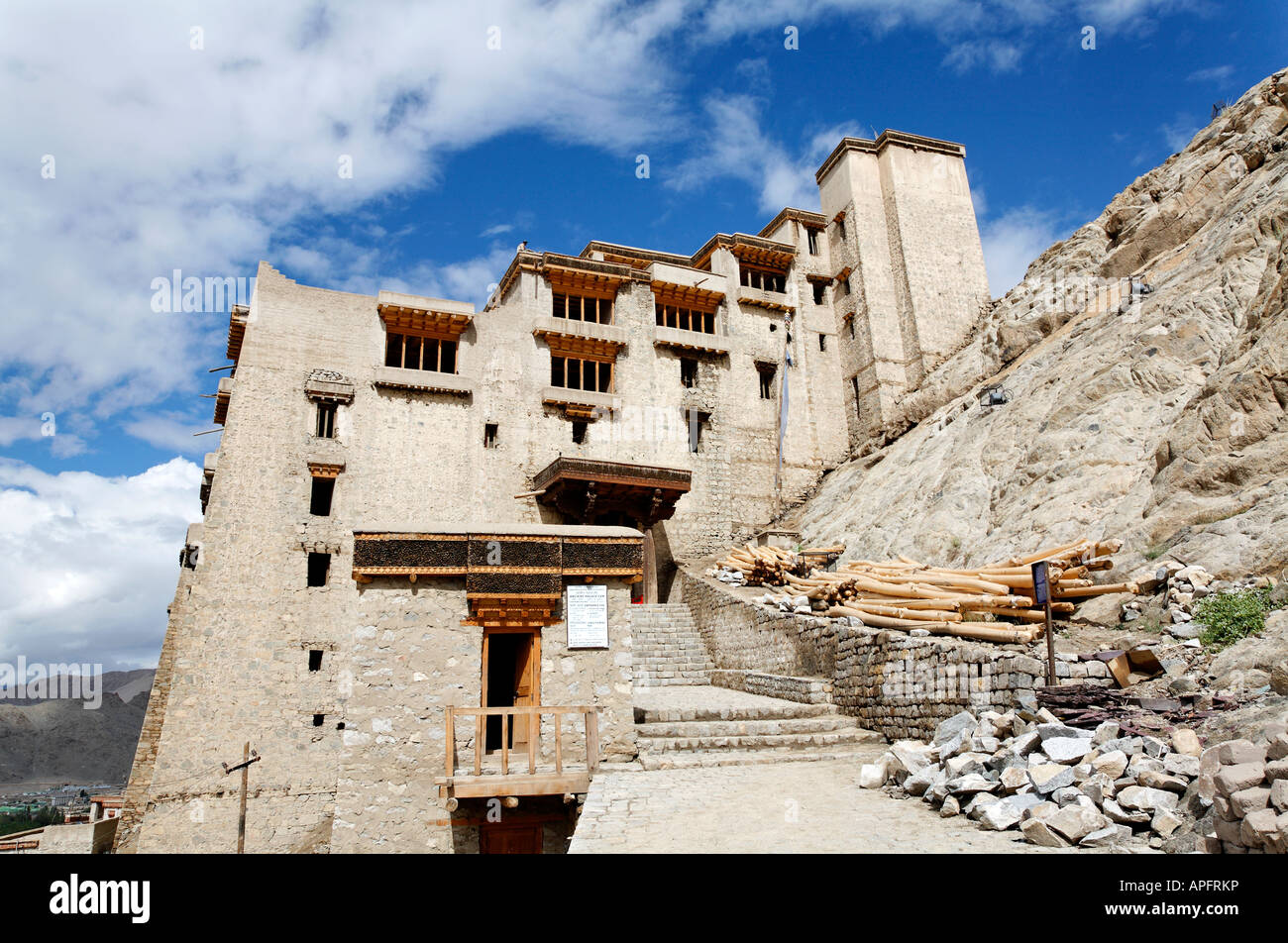 Leh Palace overlooking Leh Ladakh India Stock Photo - Alamy