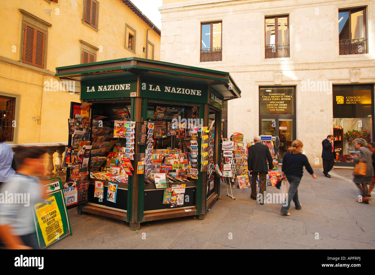 A typical newsstand in Siena, Italy Stock Photo - Alamy