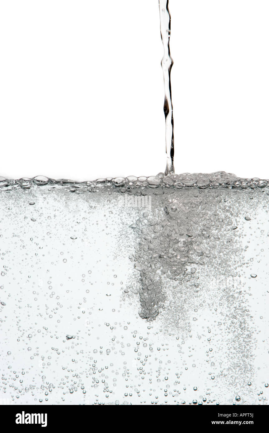 Pouring carbonated water Stock Photo - Alamy