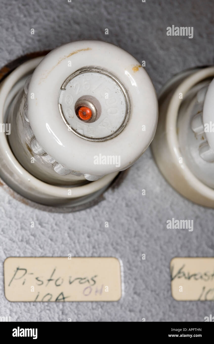 Old fuse box detail hi-res stock photography and images - Alamy