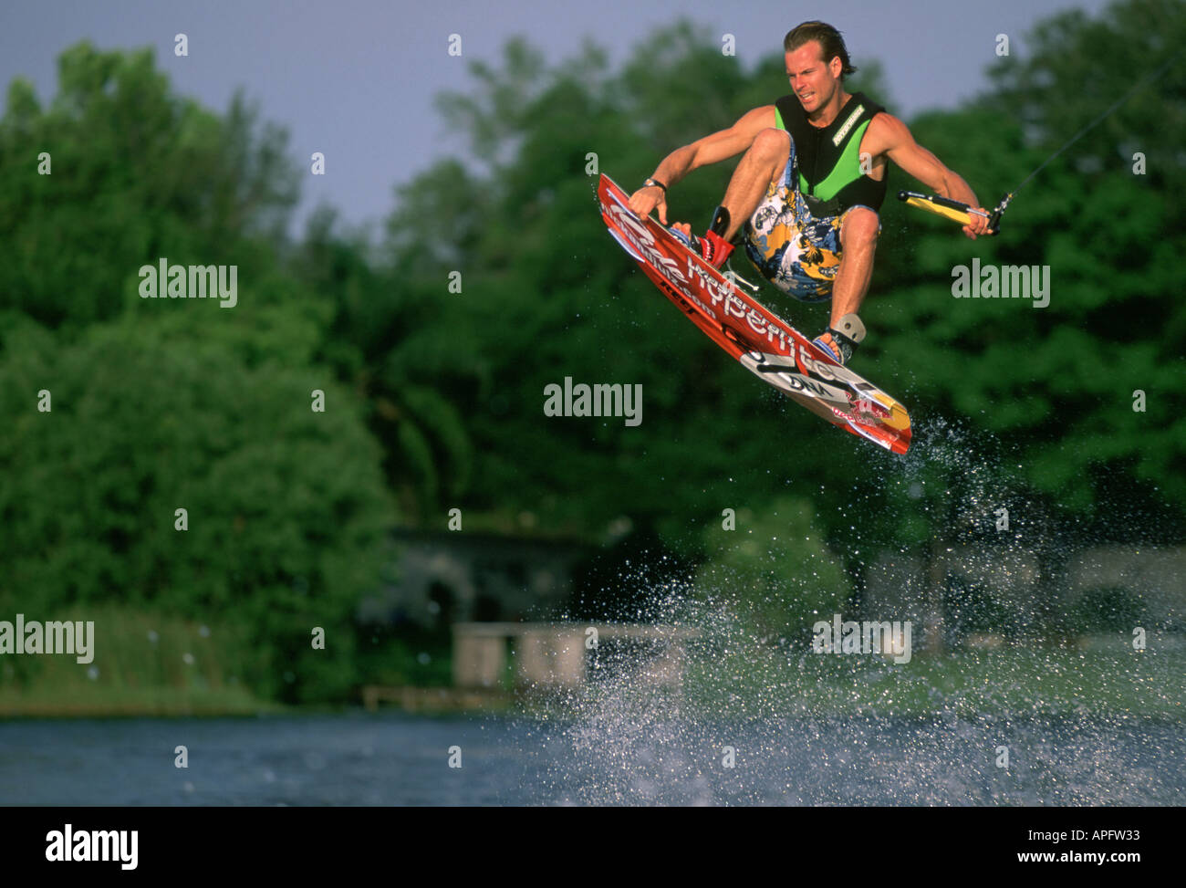 WAKEBOARDING ACTION FLORIDA Stock Photo - Alamy