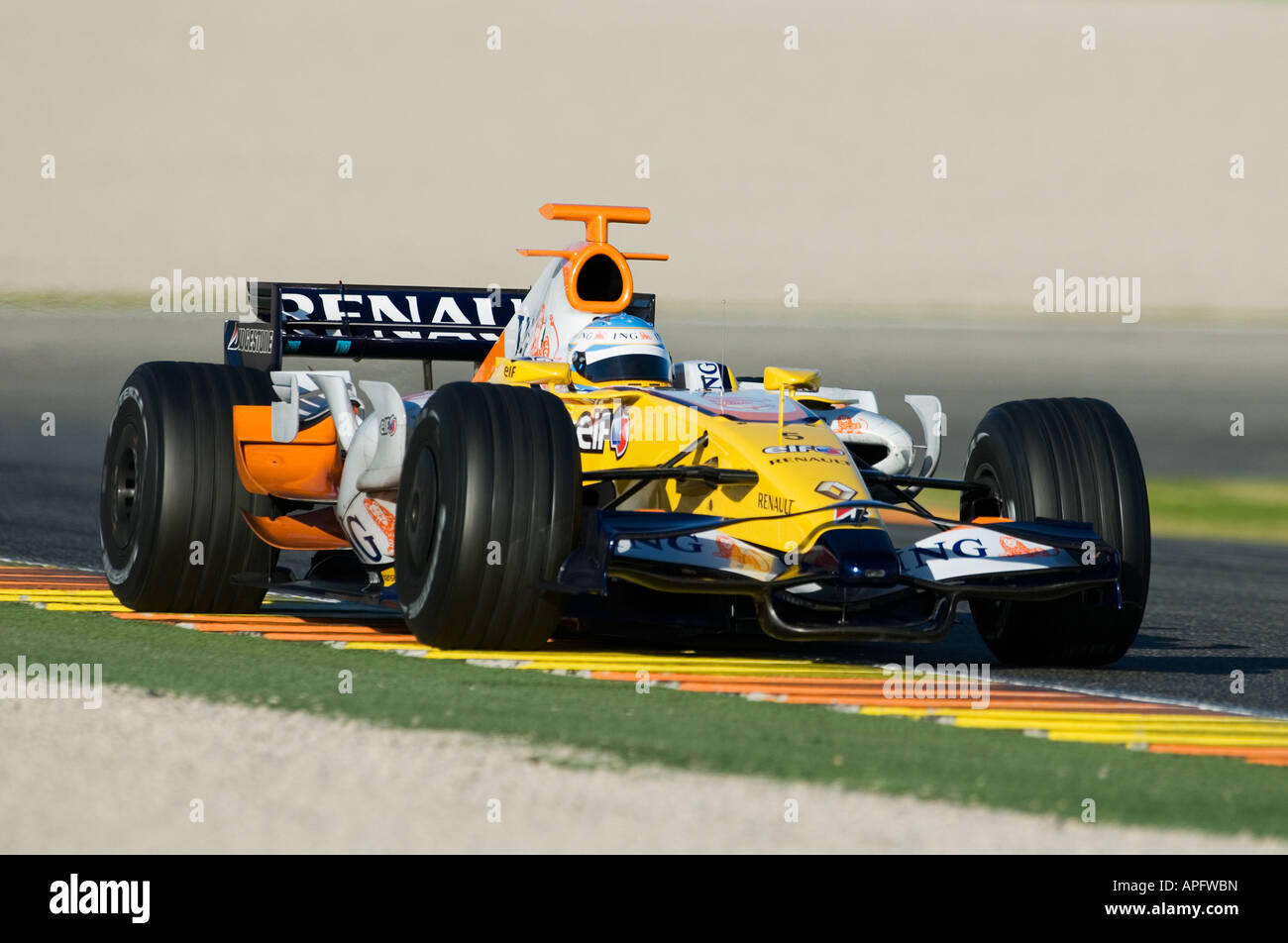 Fernando ALONSO (ESP) in the Renault R28 Formula 1 racecar Stock Photo ...