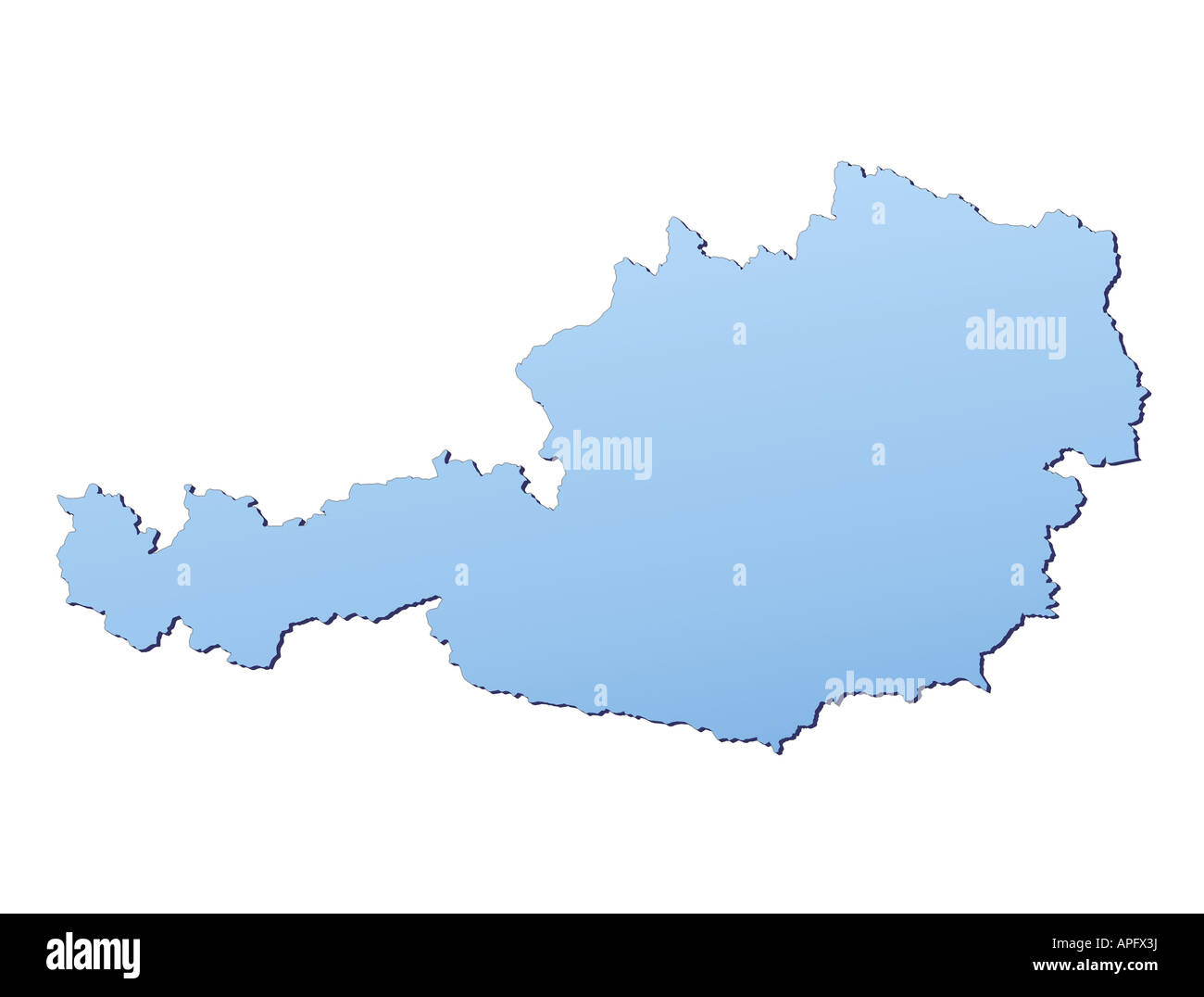 Austria map hi-res stock photography and images - Alamy