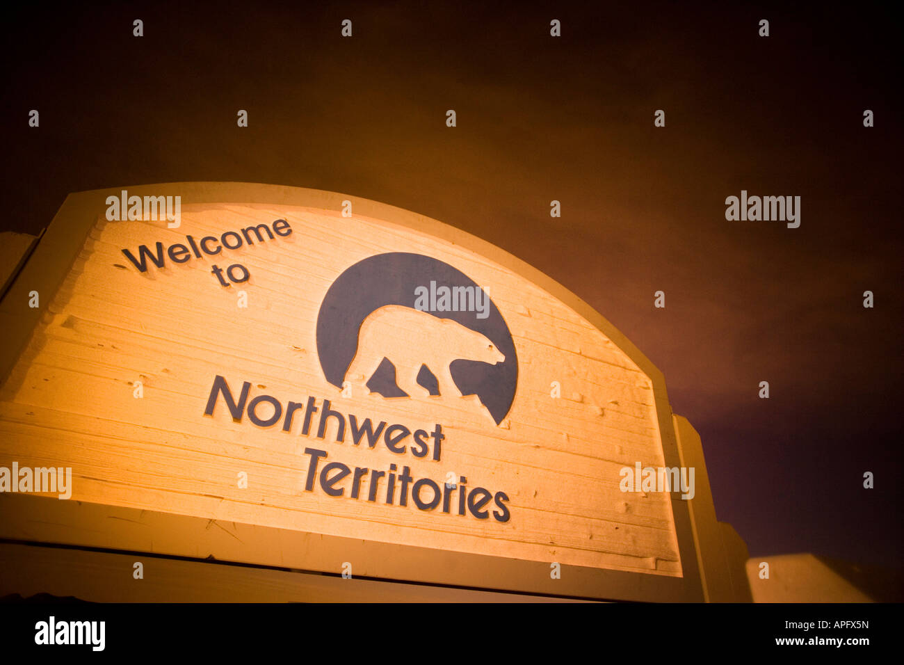 Northwest Territories sign Stock Photo - Alamy