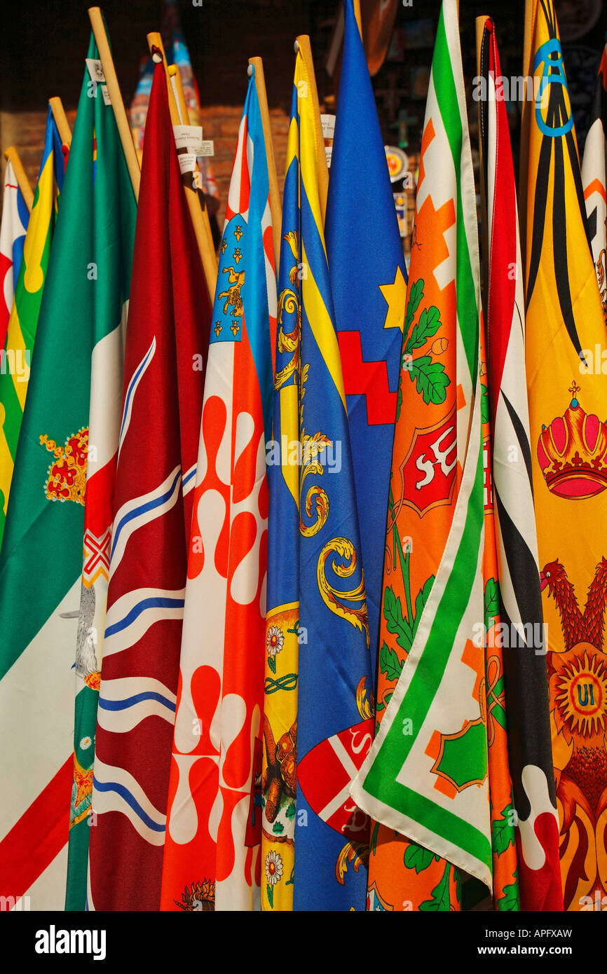Flags, Siena, Italy Stock Photo - Alamy