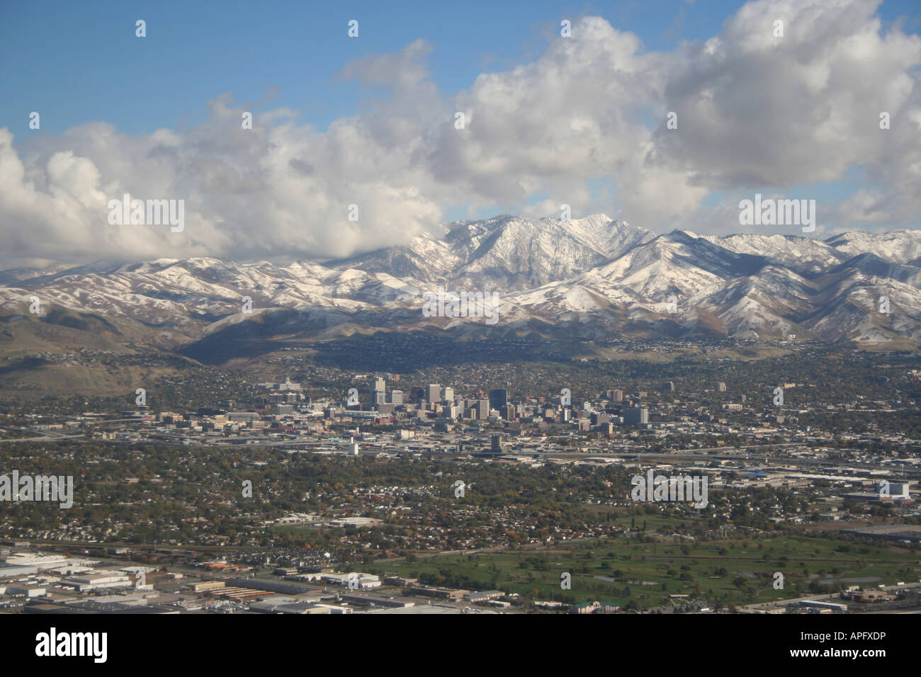 Salt Lake City aerial Utah October 2007 Stock Photo - Alamy