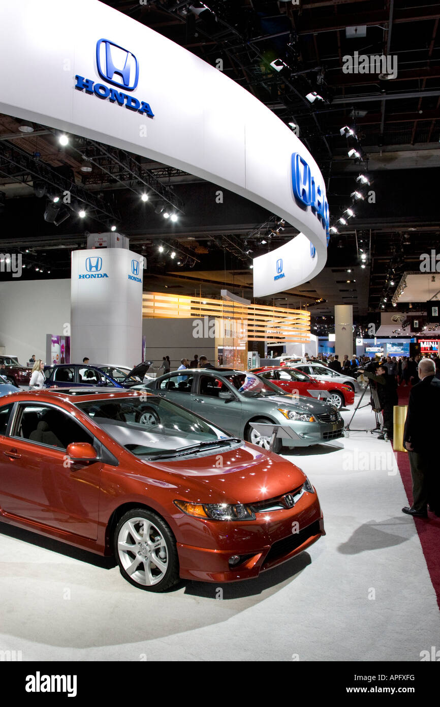 North American International Auto Show 2008 NAIAS Honda display Stock ...