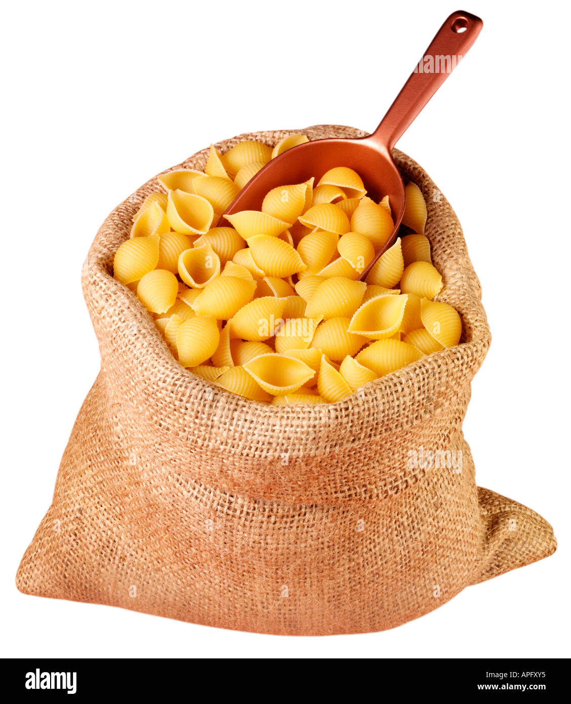 SACK OF PASTA SHELLS CUT OUT Stock Photo - Alamy