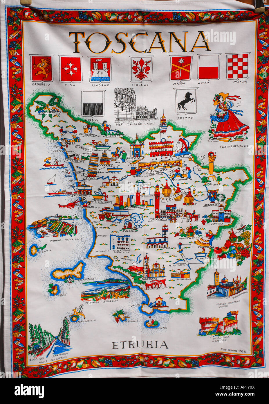 Tuscany map hi-res stock photography and images - Alamy