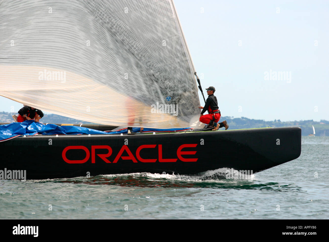 AMERICAS CUP YACHT ACTION Stock Photo - Alamy