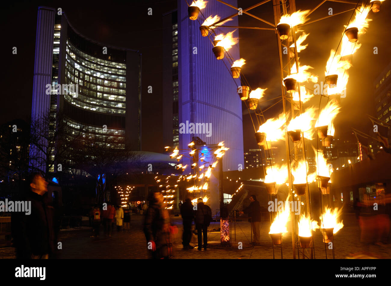 Night of Fire by Cie Carabosse Wintercity Festival Stock Photo - Alamy